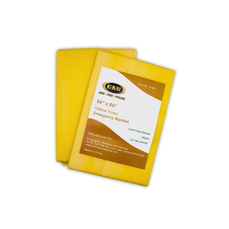 Yellow Foam Emergency Blanket